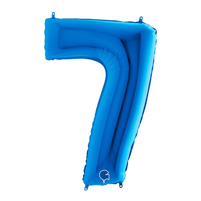 Sifferballong blå 100 cm ⋆ Rosettbutiken ⋆ För livets alla tillfällen